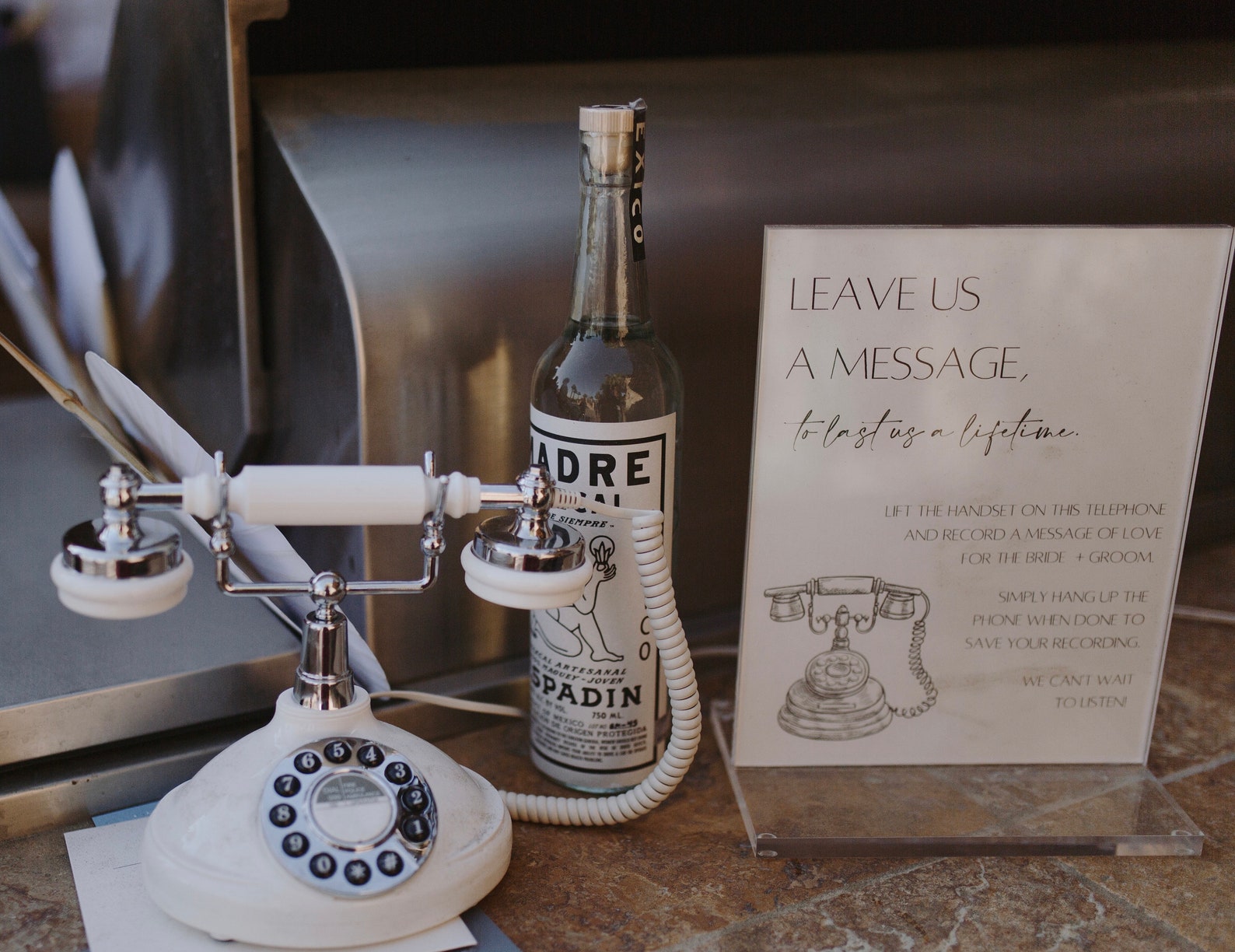 Wedding Voicemail Sign: Leave Us A Message (canva Template, 8.5x11 ...