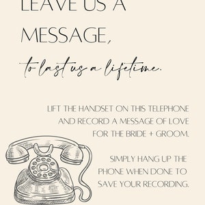 Fetefone/ After the Tone Voicemail Sign for Wedding Wedding - Etsy