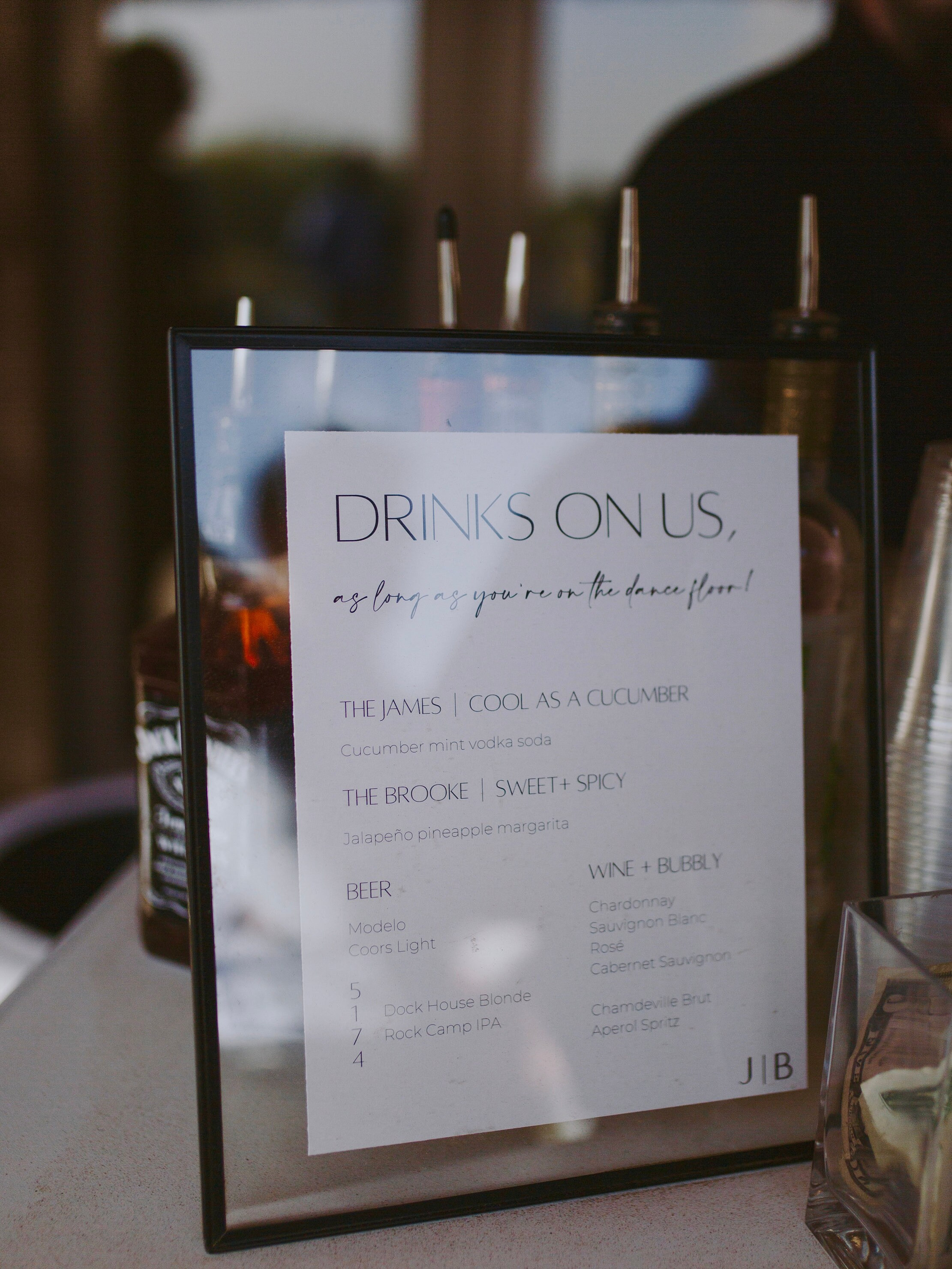 Modern Wedding Bar Menu | Customizable Canva Template | Minimalist ...