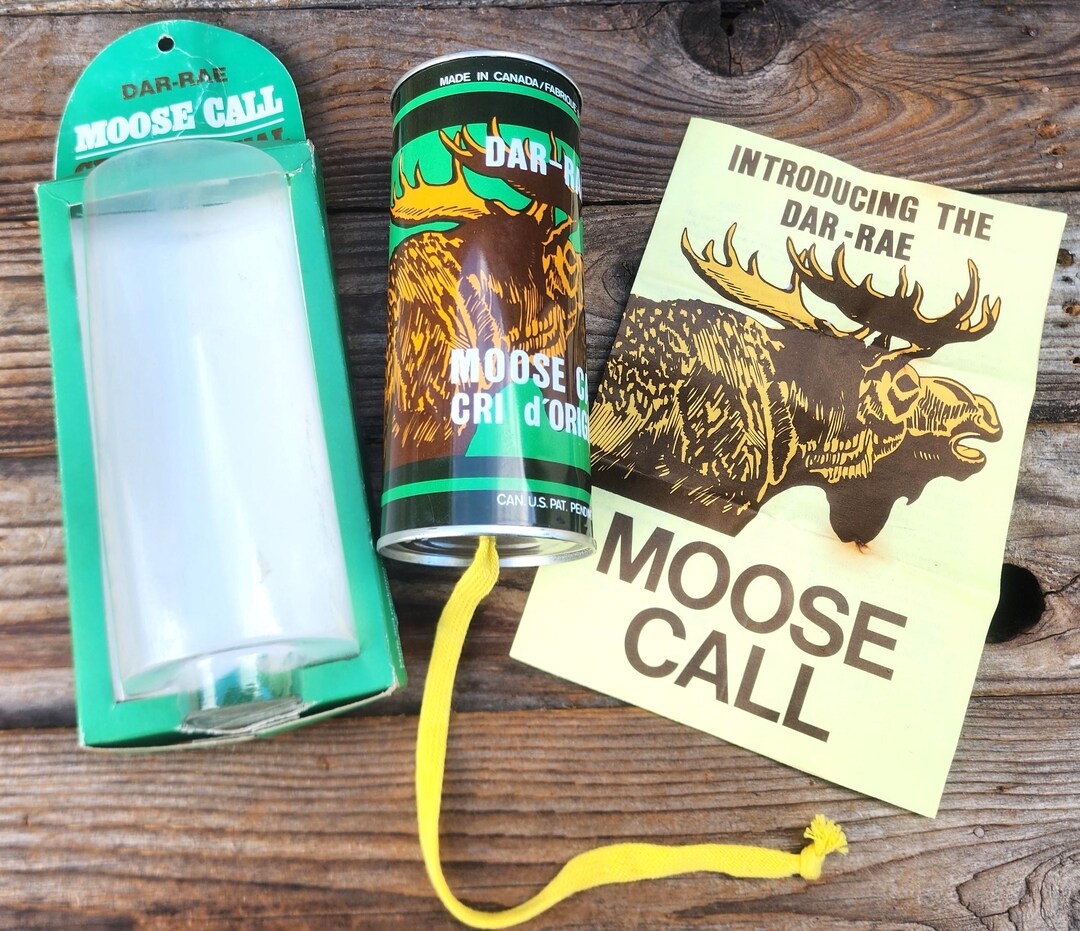 Vintage Dar-rae Moose Call W/ Instructions - Metal Can Style Hunting ...