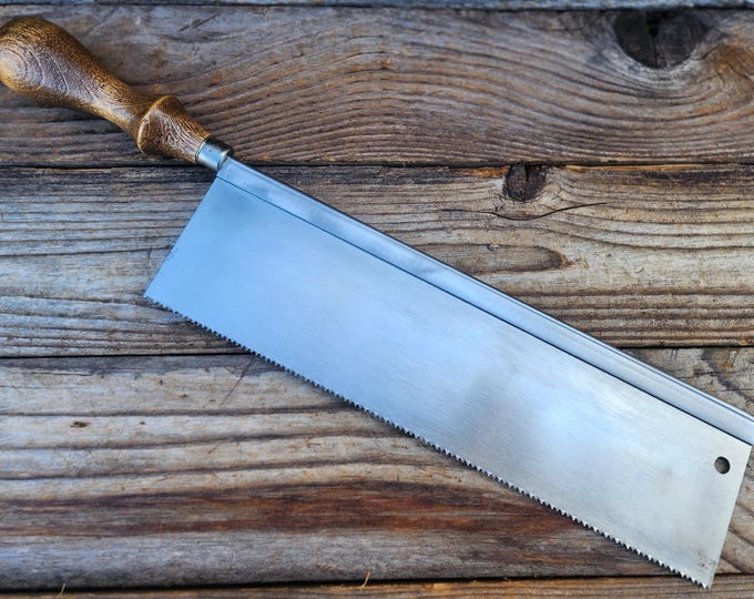 Vintage Woodworking Dovetail Saw W/ Wood Handle - Intricate Detail ...
