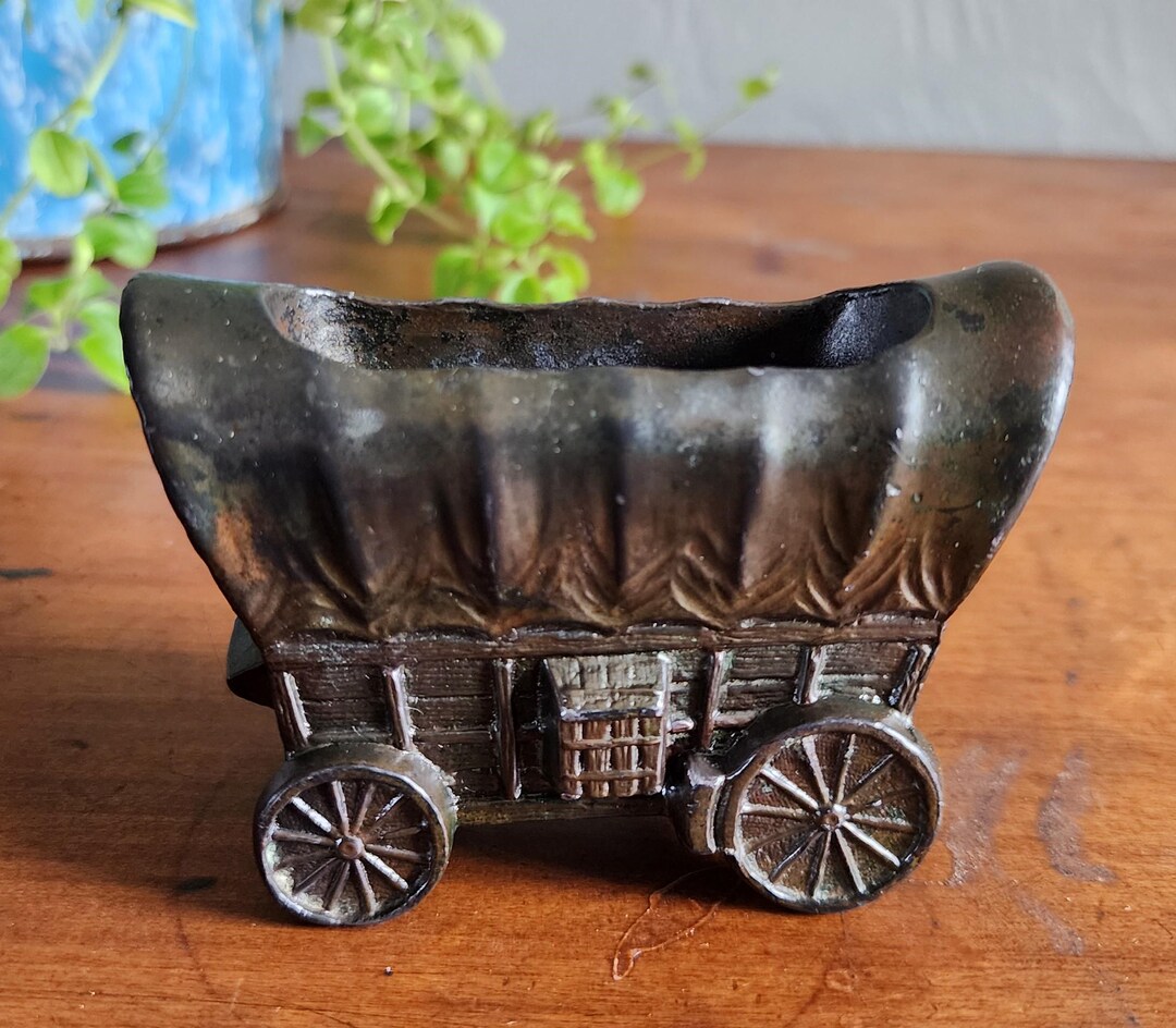 Vintage 1949 Henry Van Wolf Bronze Covered Wagon Toothpick or ...