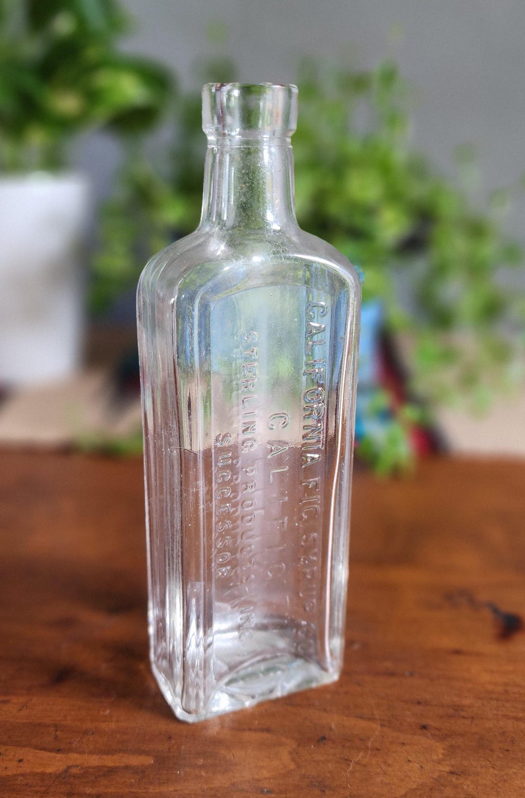 Vintage California Fig Syrup Co Glass Bottle "calific" Sterling ...