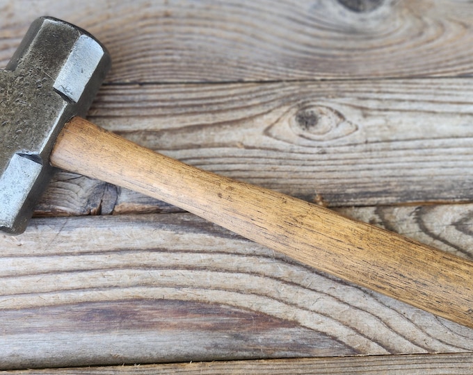 Vintage 4 LB Double Faced Mini Sledge or Blacksmithing Hammer W/ Wood ...