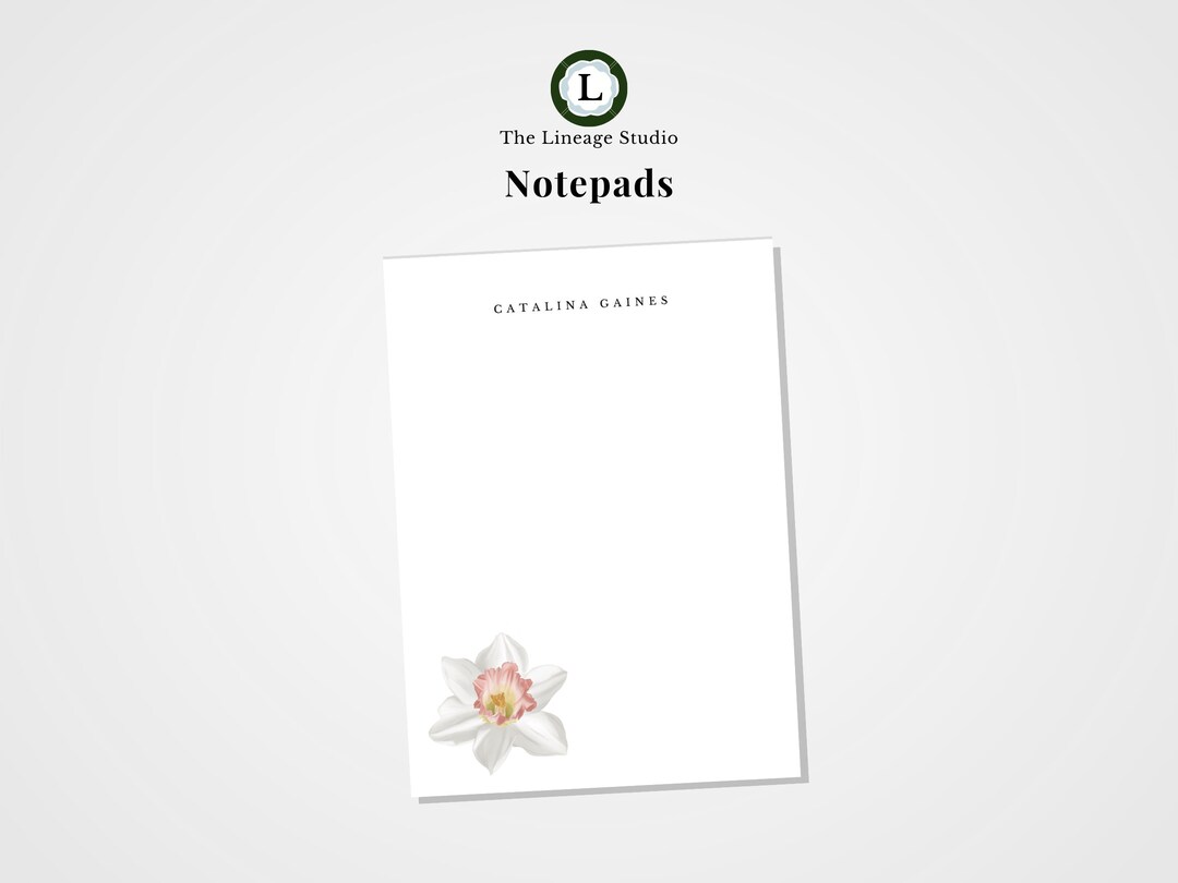 Daffodil | Custom Notepad | Personalized Notepad | Personalized ...