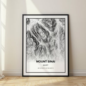 Mount Sinai Jabal Mousa Har Sinai Mount Moses Egypt Topographic Map ...