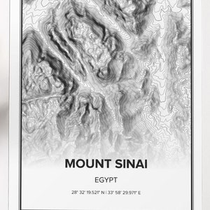 Mount Sinai Jabal Mousa Har Sinai Mount Moses Egypt Topographic Map ...
