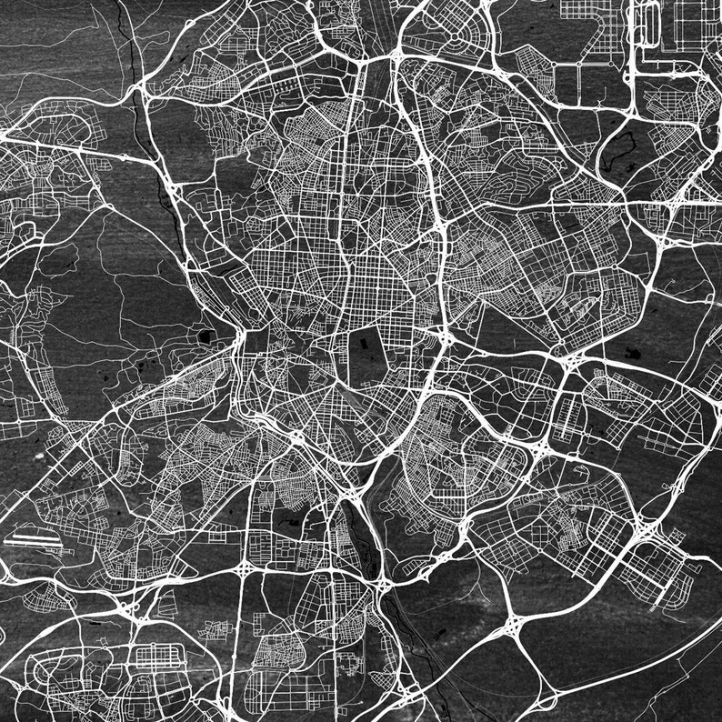 Canvas Street Map of Any City or Place in the World - Etsy