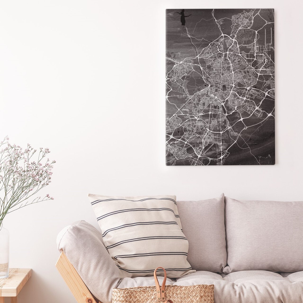 Canvas Street Map of Any City or Place in the World - Etsy