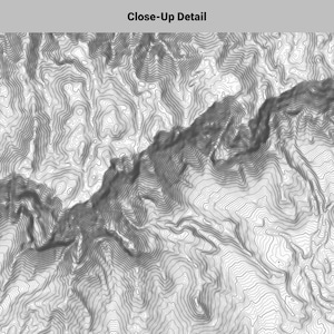 Custom Topographic Map of Anywhere in the World, Wall Art Hiking Map ...