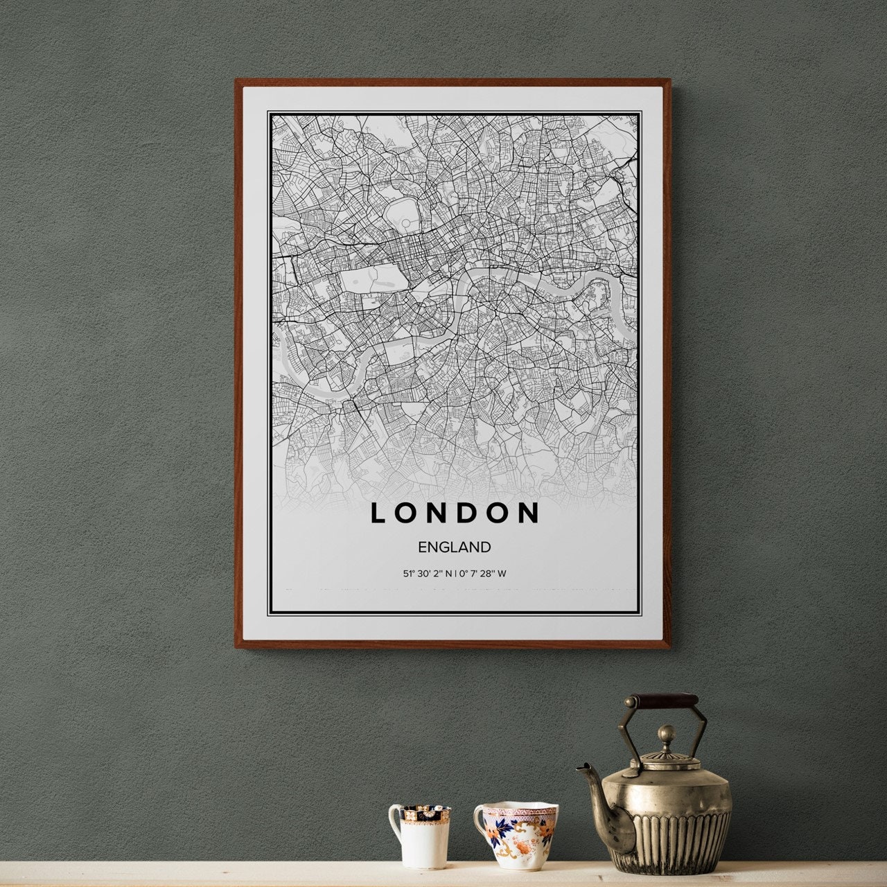 5 Custom City Maps of Any Five Locations Custom Maps Street Details for ...