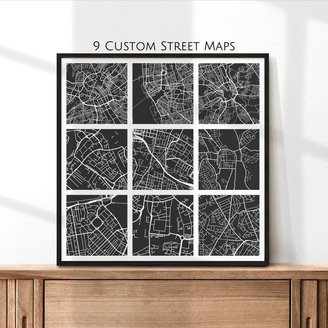 USA Custom Street Maps, USA Poster, Wall Art, United States City Wall ...