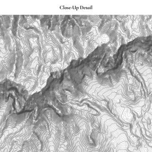 Custom Topographic Map of Anywhere in the World, Gift for Hiker ...