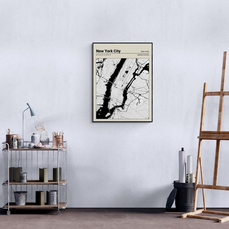 Custom Map Of Any Location Custom Map Any City Street Map Wall Etsy 
