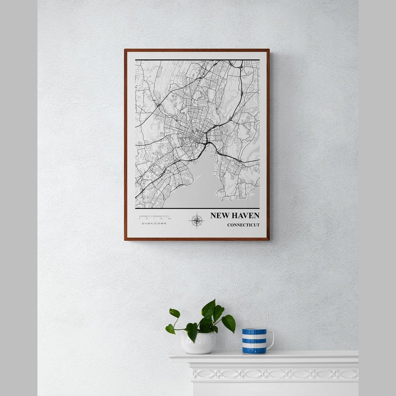 Map of Any City Town Favorite Place Custom Map Any City Any - Etsy
