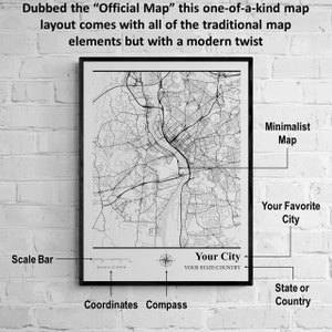 Map of Any City Town Favorite Place Custom Map Any City Any - Etsy