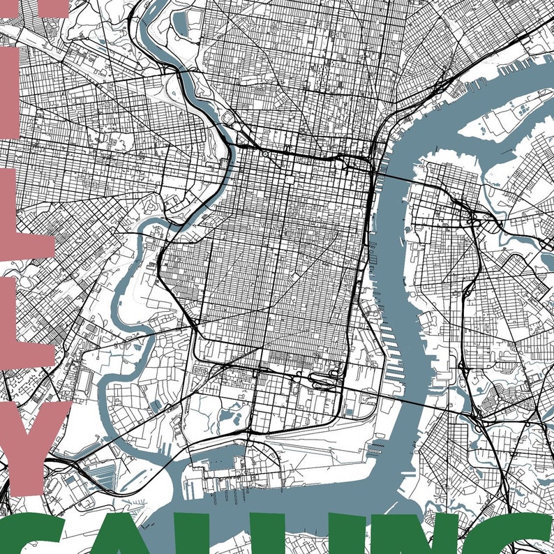 Philly Calling Map Poster Based on Iconic Album Covers - Etsy