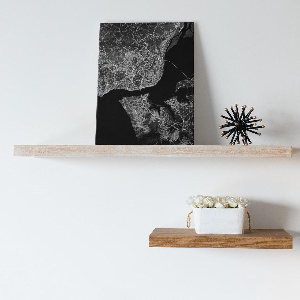 Canvas Street Map of Any City or Place in the World - Etsy