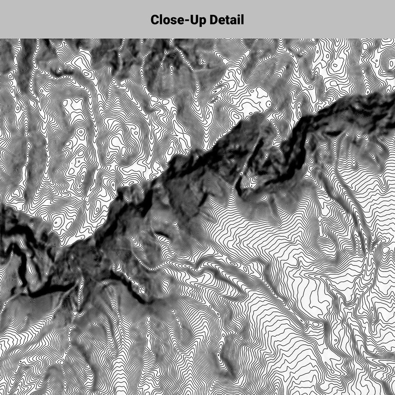 Custom Topographic Map of Anywhere in the World Wall Art - Etsy