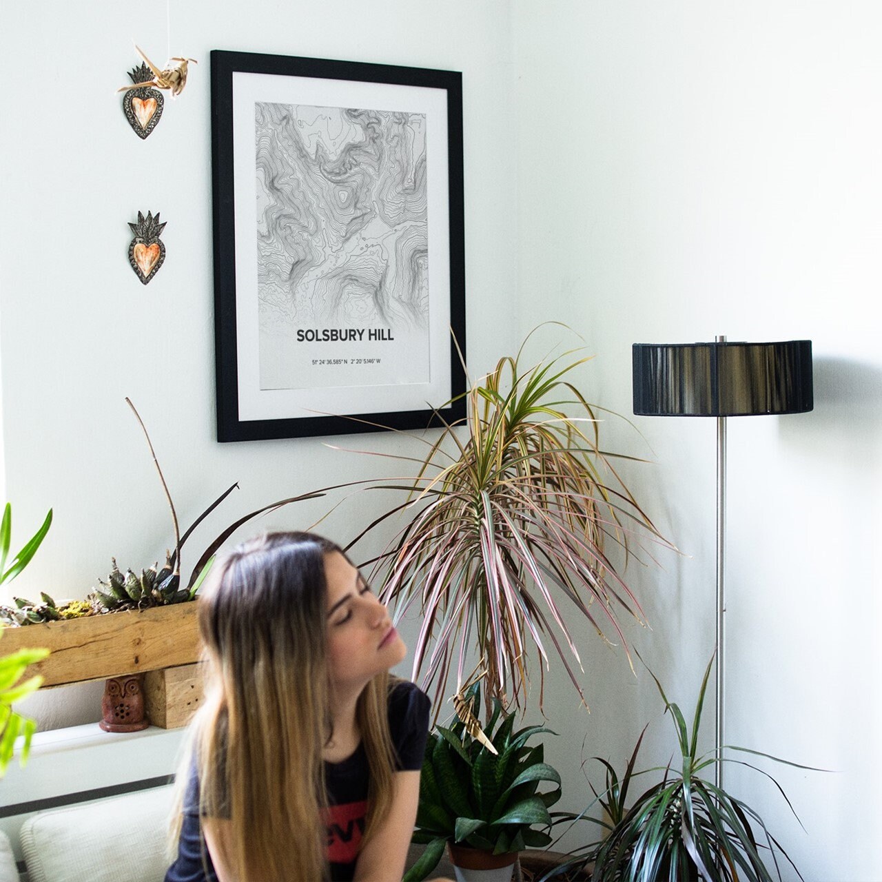 Peter Gabriel's Solsbury Hill Topographic Map Wall Art Map Home Office ...