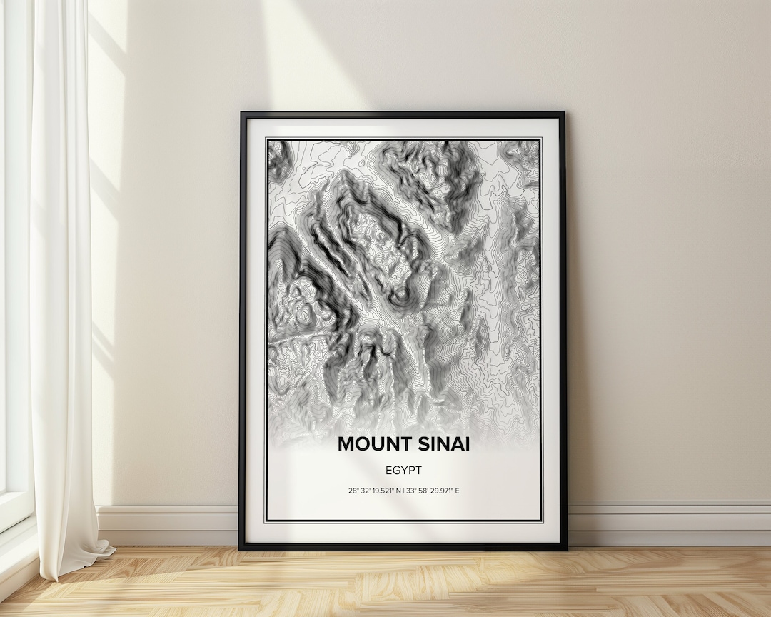 Mount Sinai Jabal Mousa Har Sinai Mount Moses Egypt Topographic Map ...
