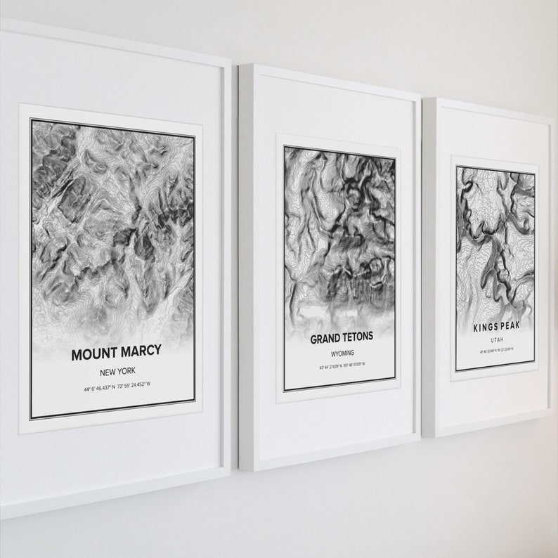 Custom Topographic Map of Anywhere in the World, Gift for Hiker ...