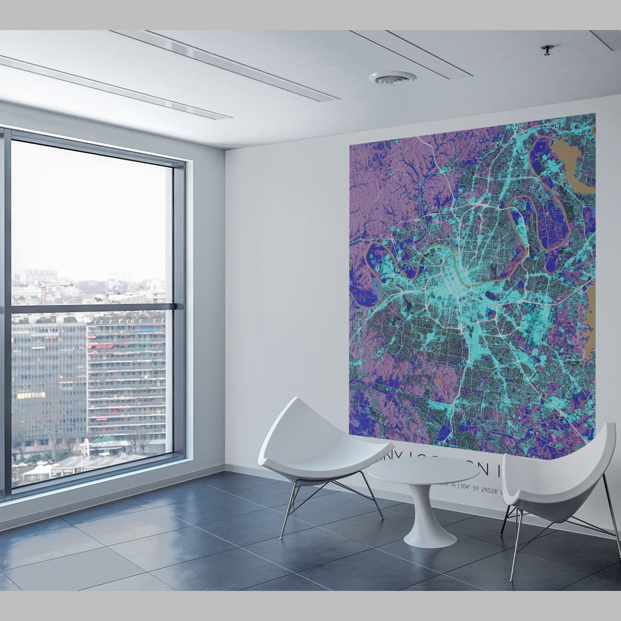 Custom Abstract Map Art for Any Location in USA Colorful Map - Etsy