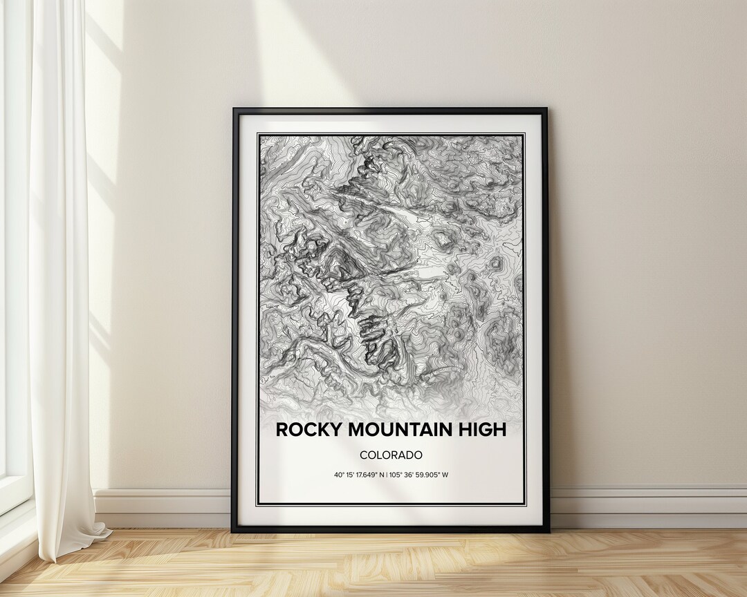 John Denver's Rocky Mountain High Topographic Map Rocky Mountains ...
