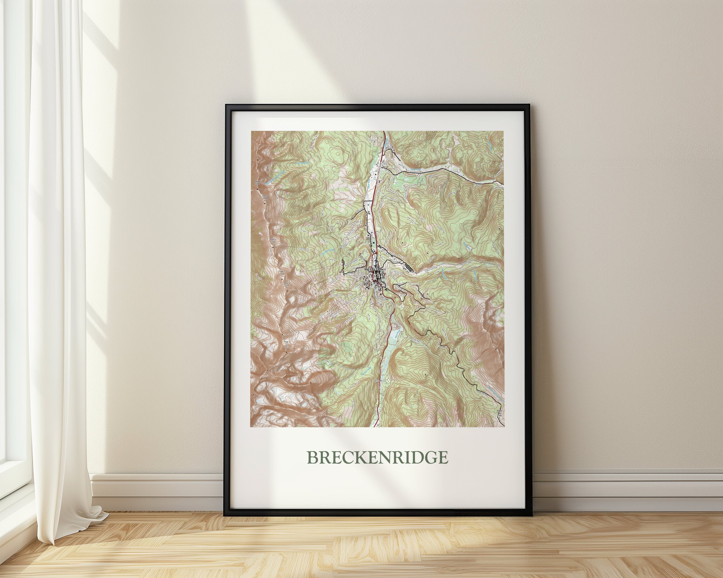 Breckenridge Colorado Topo Map in the Style of USGS Topo Maps, Rocky ...