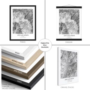 Custom Topographic Map of Any Location, Map Art for Traveler, Nature ...