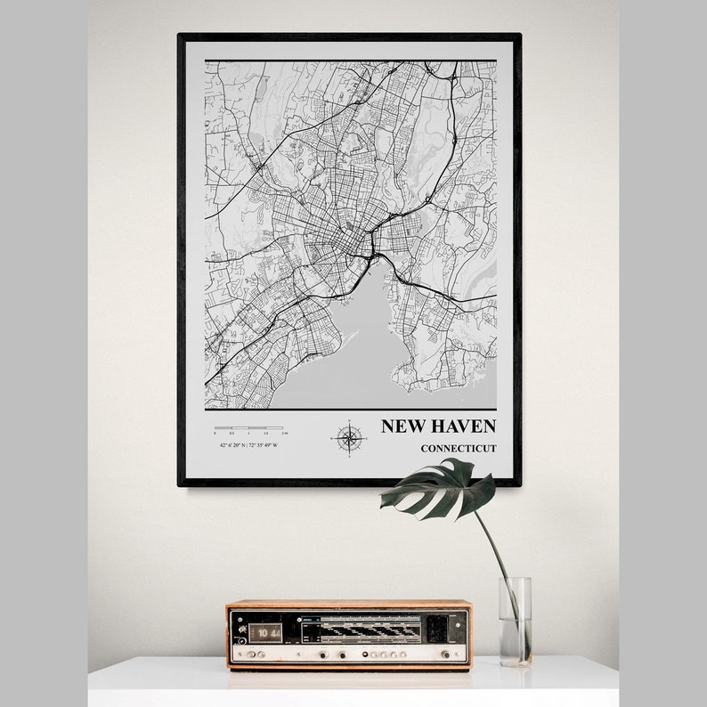 Map of Any City Town Favorite Place Custom Map Any City Any - Etsy
