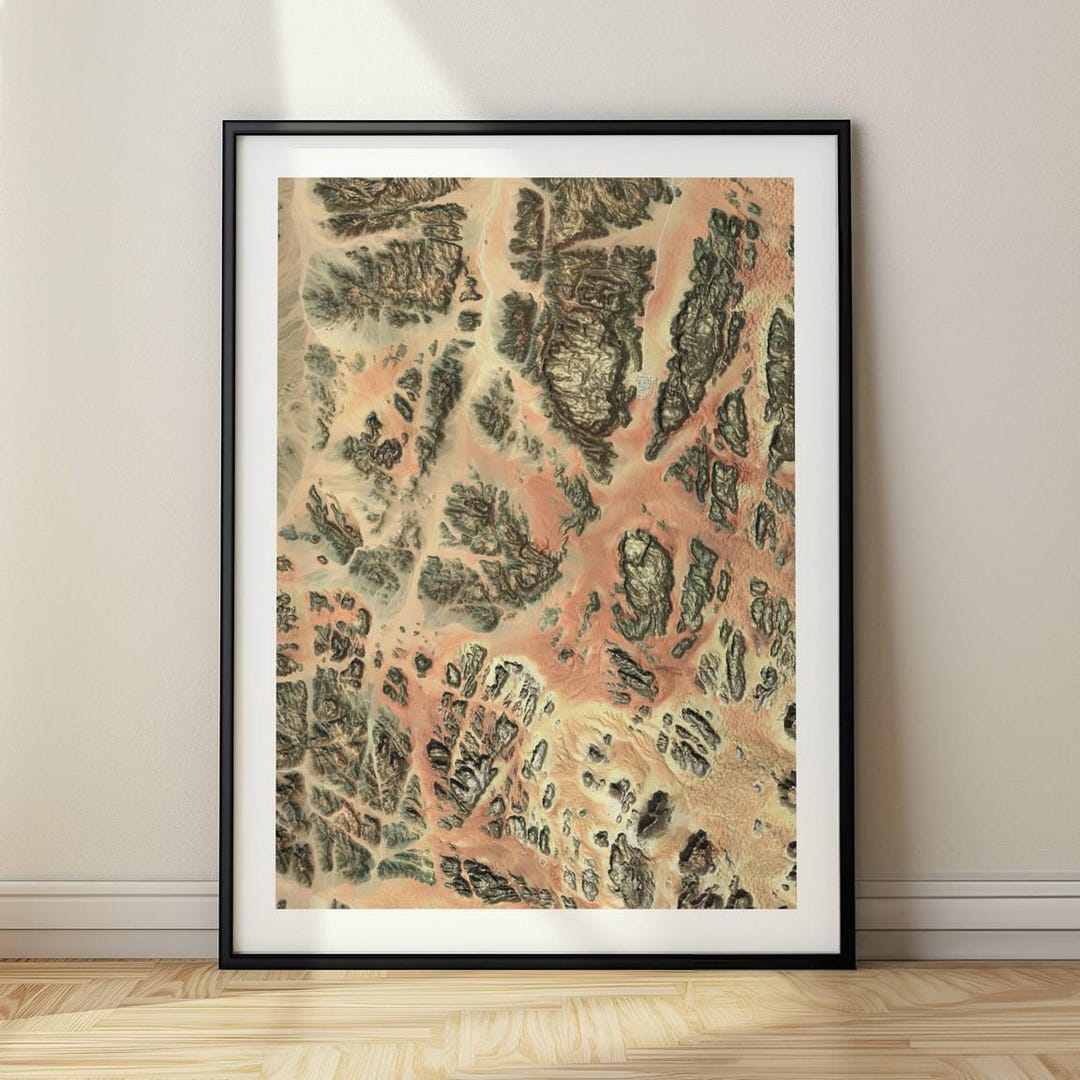 Custom Satellite Map With Enhanced Terrain and Roads for Anywhere in ...