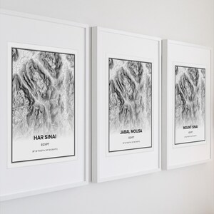 Mount Sinai Jabal Mousa Har Sinai Mount Moses Egypt Topographic Map ...