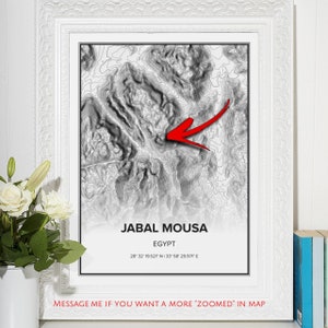 Mount Sinai Jabal Mousa Har Sinai Mount Moses Egypt Topographic Map ...