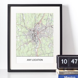 Custom Topo Map for Anywhere in the World USGS Topo Map Style for a ...