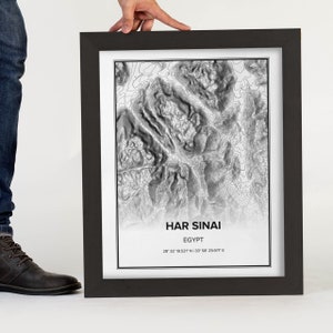 Mount Sinai Jabal Mousa Har Sinai Mount Moses Egypt Topographic Map ...