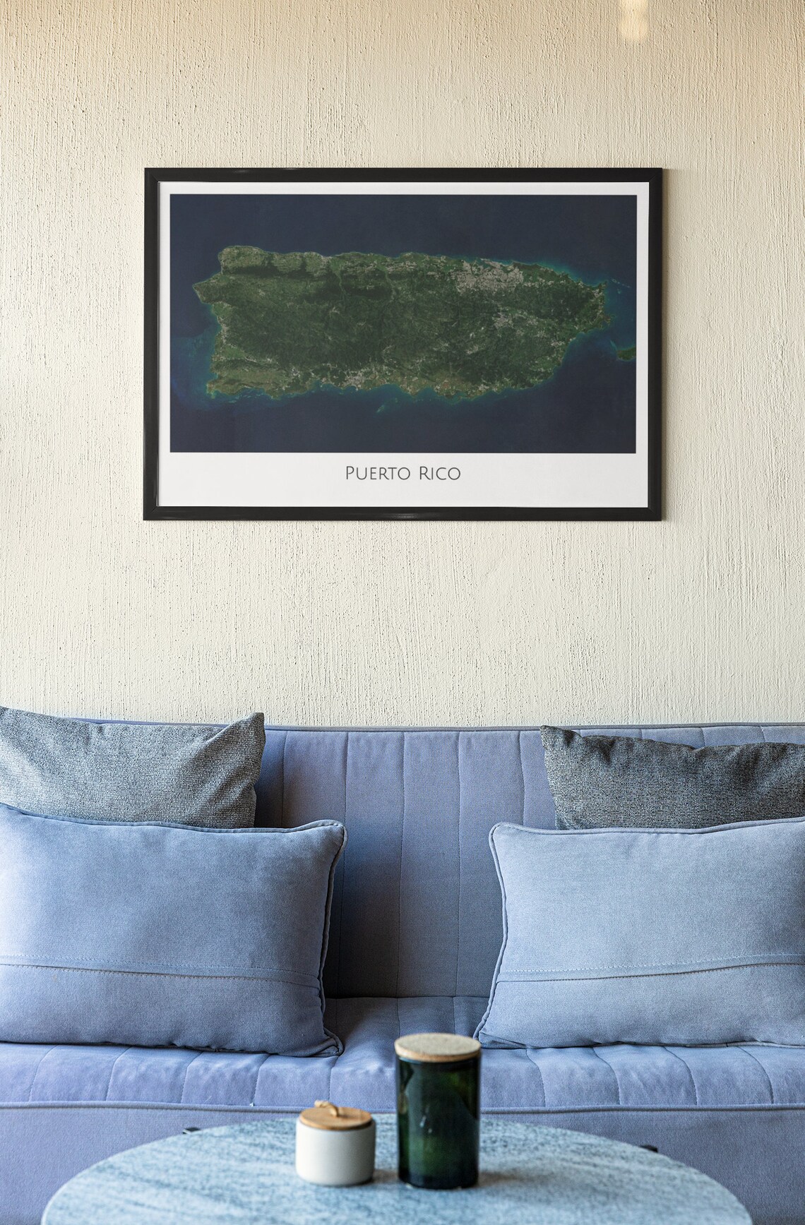 Puerto Rico Satellite Map Poster, Print or Digital Download, Wall Art ...