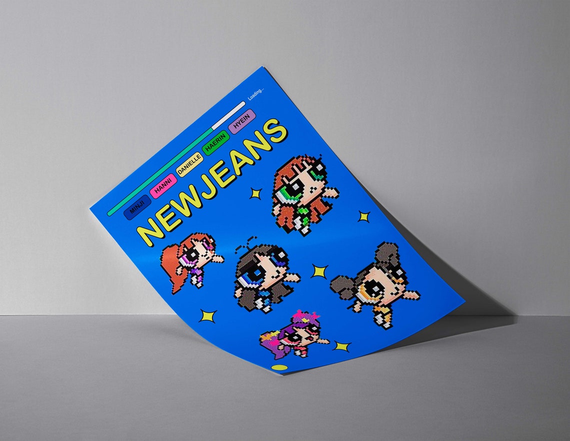 Newjeans Powerpuff Super Shy Poster - Etsy