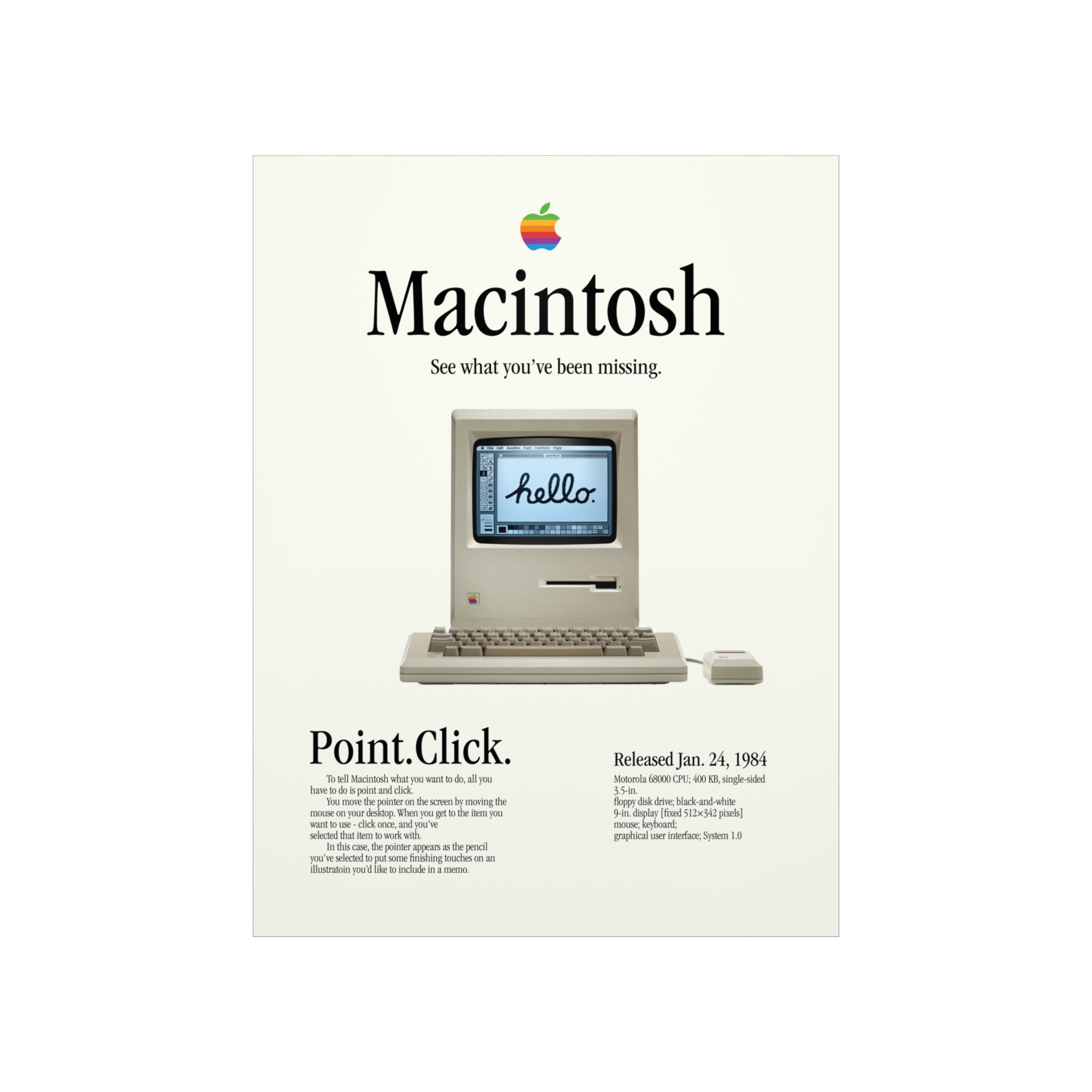 Nostalgic 90s Macintosh Poster - Etsy
