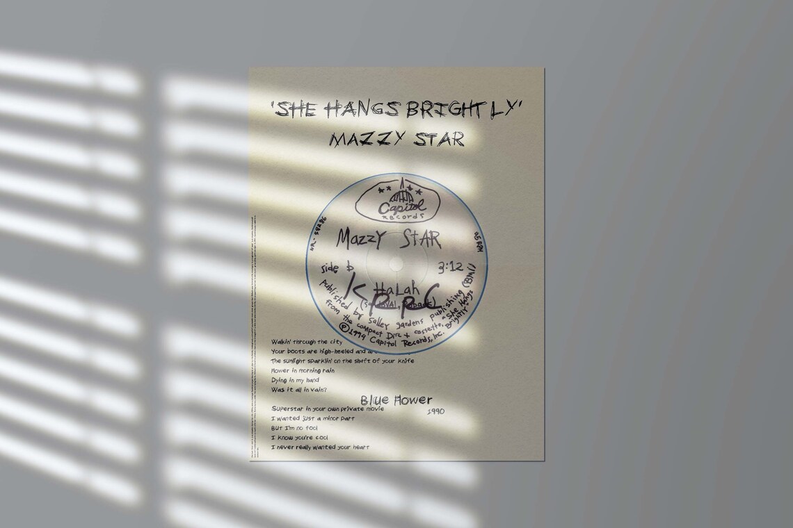Vintage Style Mazzy Star Poster - Etsy