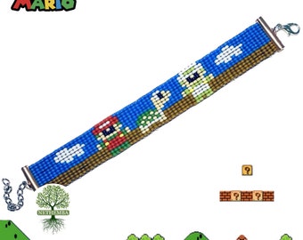 Super Mario M Hat Beaded Bracelet - Etsy