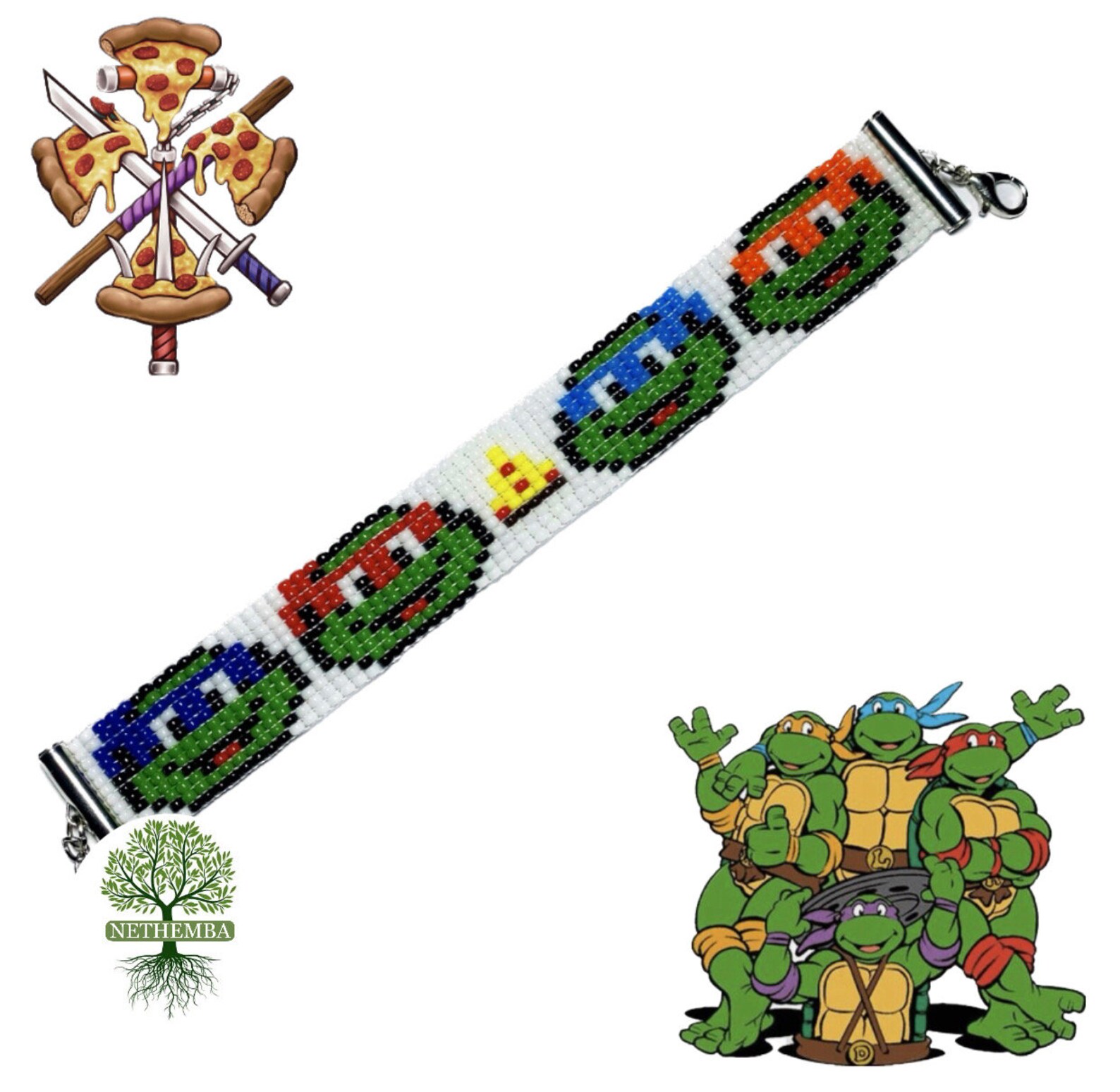 Ninja Turtles Handmade Miyuki Bracelet - Etsy