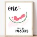 One in a Melon, Handprint Footprint Art, First Birthday Keepsake, Baby ...