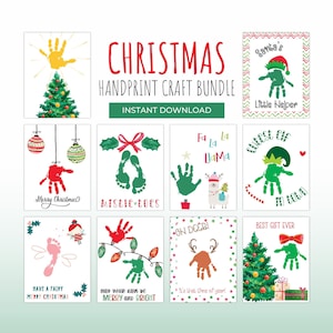 Christmas Handprint Art Bundle, Christmas Activities for Toddlers ...