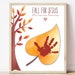 Fall for Jesus Preschool Bible Craft, Thanksgiving Handprint, Fall ...