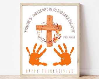 Preschool Bible Craft, Thanksgiving Handprint, Christian Homeschool ...