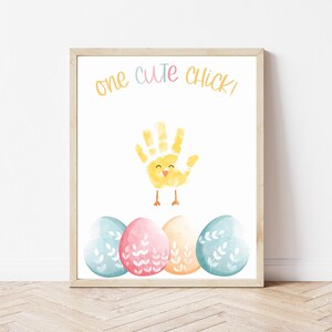 Easter Chick Handprint Art, Easter Handprint Art for Babies Toddlers ...