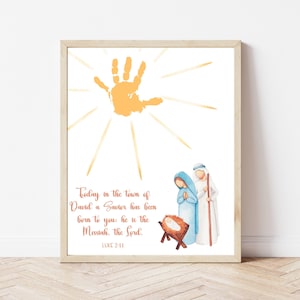 Nativity Scene Christmas Handprint, Christian Christmas Craft for ...