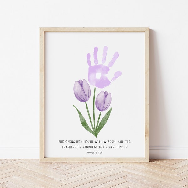 Mothers Day Handprint Art - Etsy