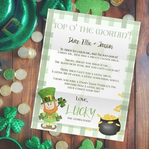 Leprechaun Letter, Editable Letter From Leprechaun, Leprechaun Trap, St ...
